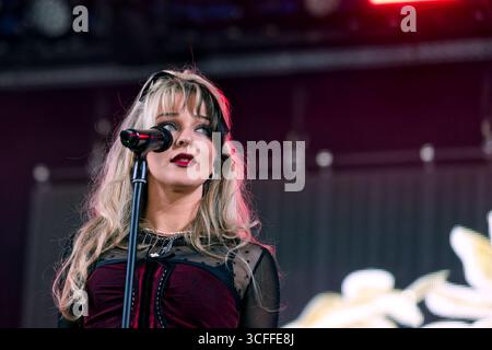 August 22, 2025, Leeds: Luvcat (AKA Sophie Morgan) and her band ...