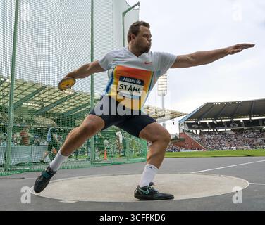 Daniel Ståhl of Sweden competing in the men’s discus at the World ...