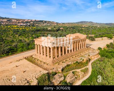 Panoramic view with the Temple of Concordia, in the Valley of the ...