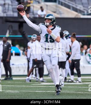 New York Jets before of a preseason NFL football game, Friday, Aug. 12 ...