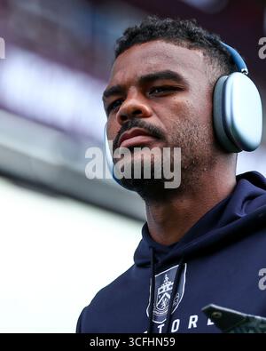 Lyle Foster of Burnley arrives at stadium ahead of the Premier League ...