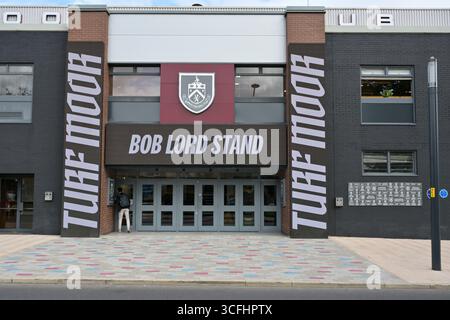Entrance to Bob Lord Stand at Turf Moor, home of Burnley FC Stock Photo ...