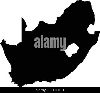 Lesotho vector country map silhouette Stock Vector Image & Art - Alamy