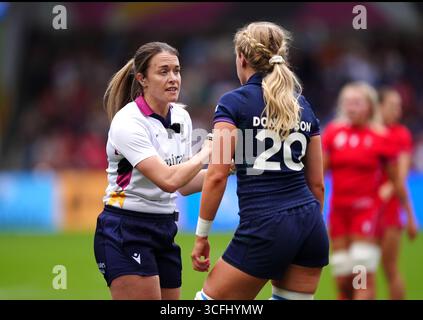 Referee Maggie cogger-Orr during Women’s Rugby World Cup 2025 Pool A ...