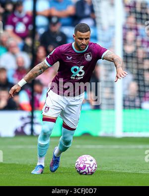 Kyle Walker of Burnley passes the ball during the Premier League match ...