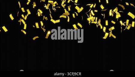 gold confetti explode for celebration concepts Stock Photo - Alamy