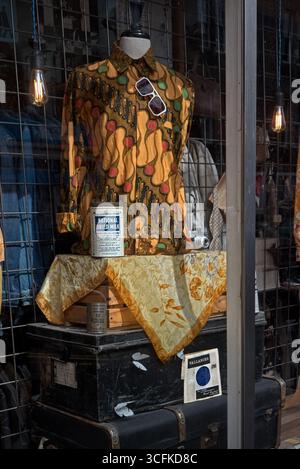 Vintage clothes in the the window of Armstrong's vintage clothing store ...