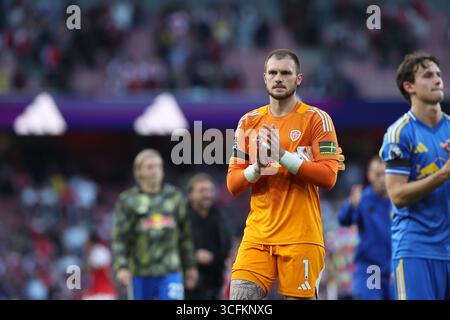 Leeds United goalkeeper Lucas Perri during the Premier League match ...