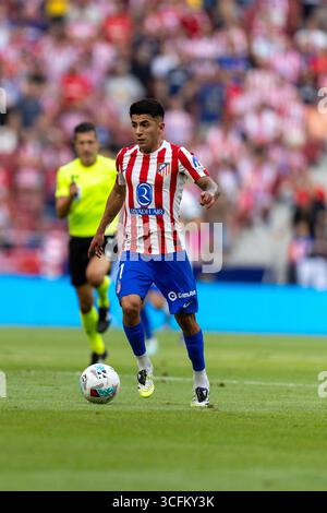Thiago Almada (Atletico de Madrid) flag in Riyadh Air Metropolitano ...