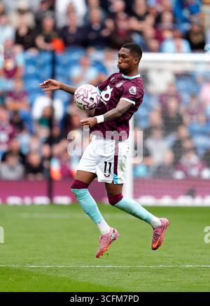 Burley's Jaidon Anthony during the Premier League match at Turf Moor ...