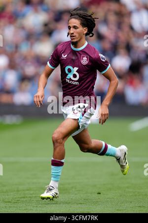Burnley's Hannibal Mejbri during the Premier League match at Turf Moor ...