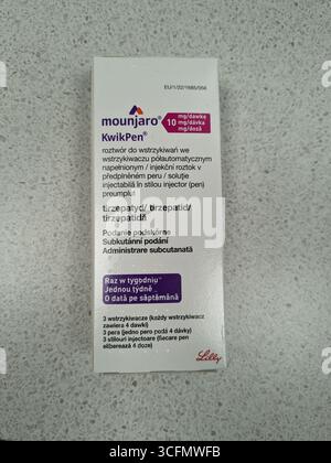 Mounjaro Auto Injector pen on white background Stock Photo - Alamy