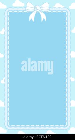 Border template with blue sky in background illustration Stock Vector ...
