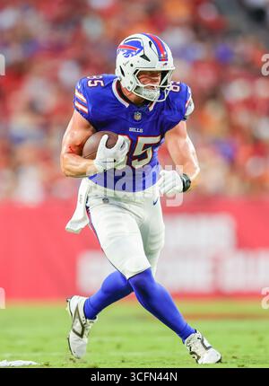 Buffalo Bills tight end Jackson Hawes (85) runs with the ball during ...