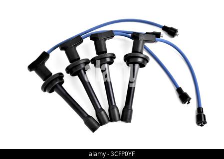 high voltage spark plug wires of car, car part for electrical system ...