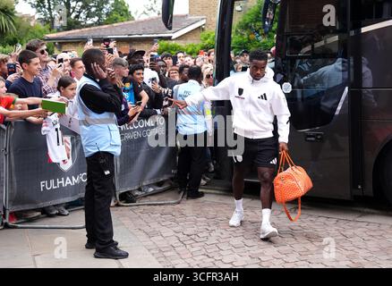 Ryan Sessegnon of Fulham arrives to Craven Cottage for the Emirates FA ...