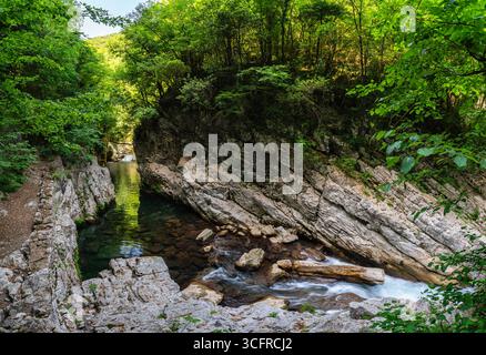 The marvelous hike "Gole del Calore" in the Cilento region of Campania ...