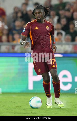 Olimpico Stadium, Rome, Italy - Manu Kone of AS Roma during Serie A ...