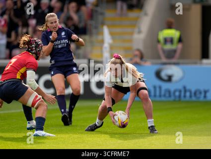 New Zealand's Jorja Miller during the Women's Rugby World Cup 2025 pool ...