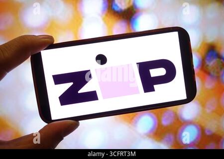 In this photo illustration, the Zip Co logo is seen displayed on a ...