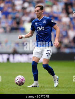 Everton's James Garner during the Premier League match at the Hill ...
