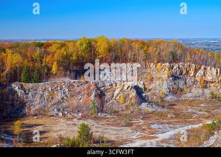 Abandoned Quartzite Quarry in Autumn in Rib Mountain State Park in ...
