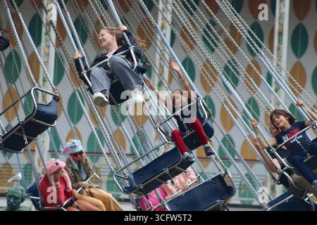Swing carousel on Tivoli, Copenhagen, Denmark Stock Photo - Alamy