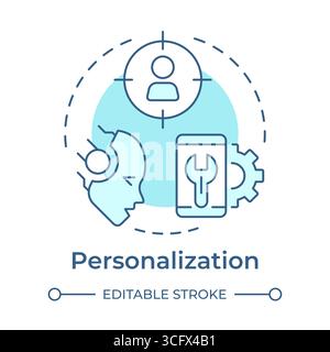Personalization soft blue concept icon Stock Vector Image & Art - Alamy