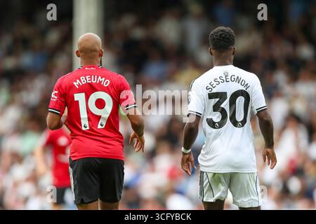 Fulham defender Ryan Sessegnon (30) reacts at full time following the Fulham v Manchester City ...