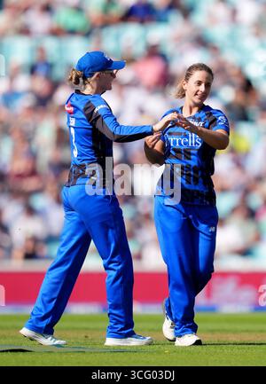 Eva Gray of London Spirit celebrates after the dismal of Lauren ...