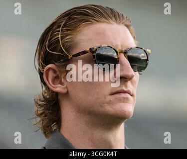 Anthony Gordon of Newcastle Untied arrives during the Premier League ...