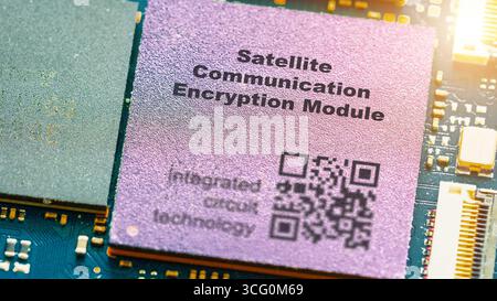 Satellite communication encryption module. Encrypts military satellite ...