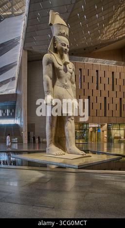The Statue of Ramesses II in The Grand Egyptian Museum or Giza Museum ...