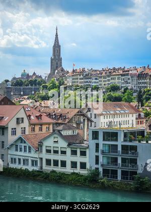 View of the Bern Minster in the Old City, Bern, Swizterland Stock Photo ...