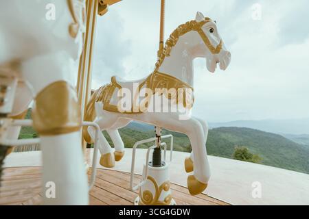 Carousel at Akha Farmville, the only sheep farm of Doi Chang, Chiang ...