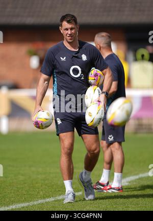 England's forwards coach Louis Deacon during a training session at ...