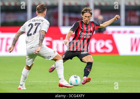 AC Milan's Luka Modric in action during the Serie A soccer match ...