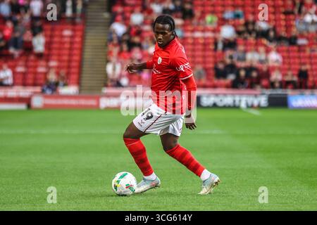 Reyes Cleary of Barnsley breaks with the ball during the Sky Bet League ...
