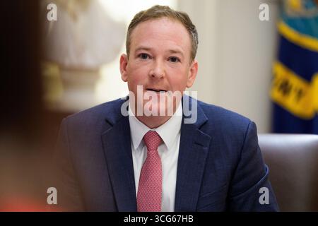 Environmental Protection Agency director Lee Zeldin speaks at a news ...