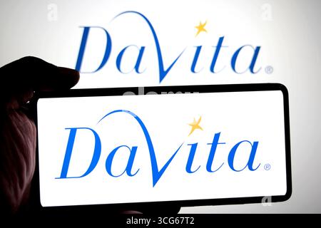 In this photo illustration, DaVita Inc. logo seen displayed on a ...