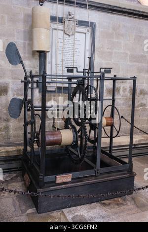 The oldest working medieval clock in the world in Salisbury Cathedral ...