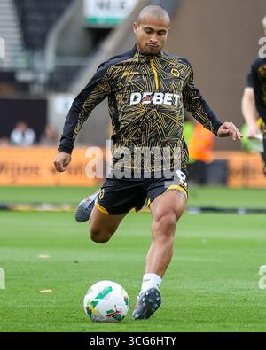 8, Joao Gomes of Wolverhampton Wanderers at warm up during the Premier ...