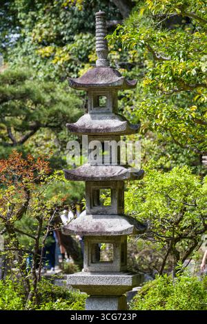 Small stone pagoda in Heian Shrine Garden, Sakyo Ward, Kyoto, Kansai ...