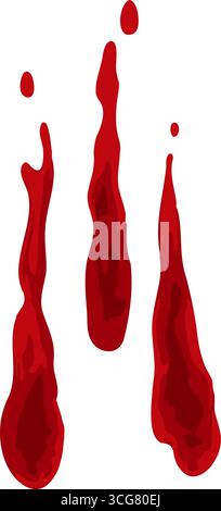 Dripping red handprint, isolated horror blood mark for Halloween and ...