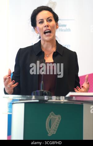 Minister for Health, Jennifer Carroll MacNeill speaking to Alasdair ...