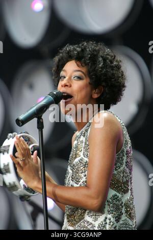 Corinne Bailey Rae Live Earth London Concert held at Wembley Stadium ...