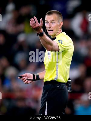Referee Michael Salisbury during the Carabao Cup Round 3 match ...