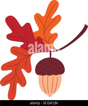 acorn autumn nut Stock Vector Image & Art - Alamy