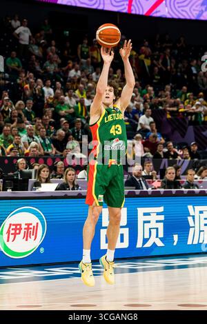 Ignas Sargiunas (Litauen, 43) im Wurf FIBA EuroBasket 2025: Litauen ...