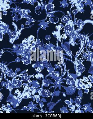 Hand drawn small flowers pattern design Vector illustration Stock ...